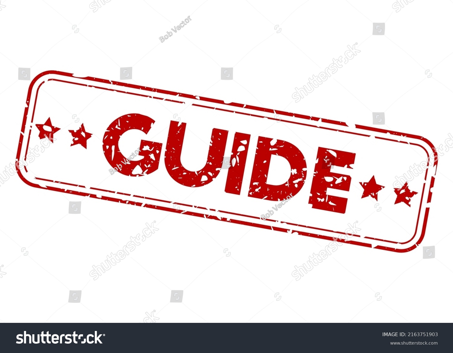 Simple Vintage Rubber Stamp Guide Text Stock Vector (Royalty Free ...