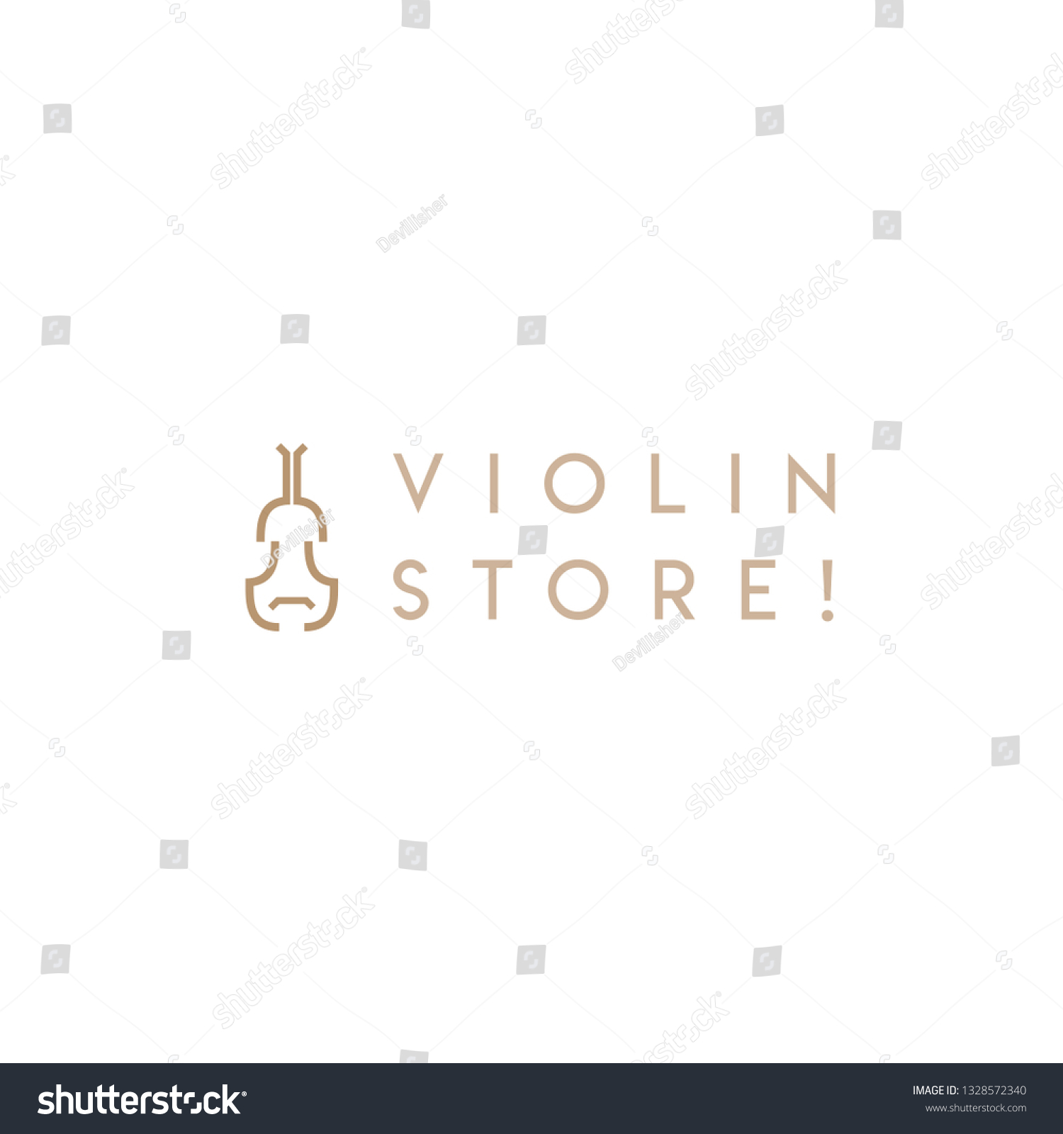 Simple Violin Store Logo Idea Vector Stock Vector (Royalty Free ...