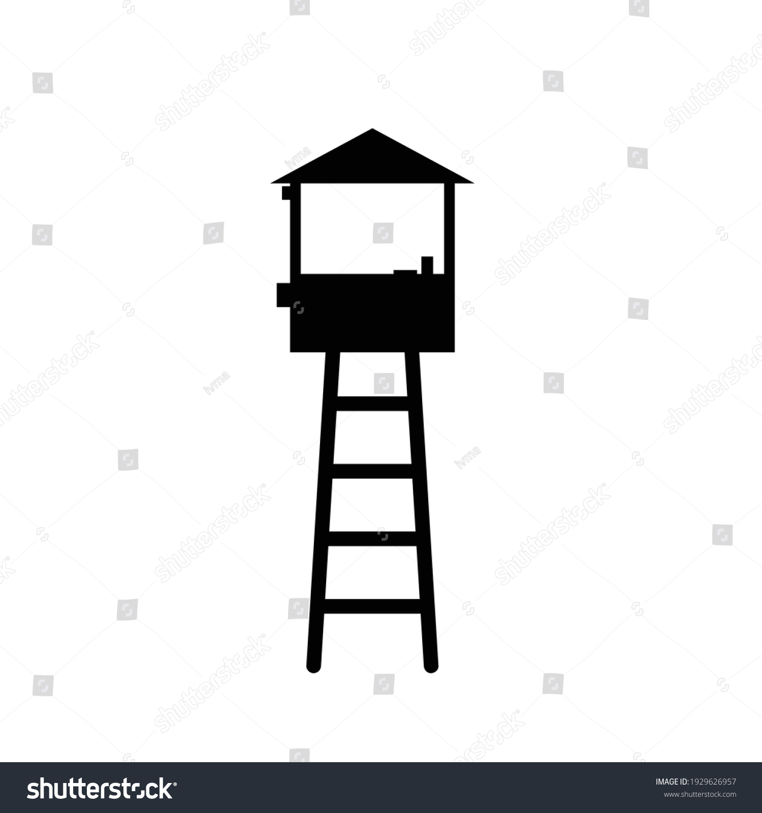 Simple Watch Tower Vector Design Icon Stock Vector (Royalty Free ...