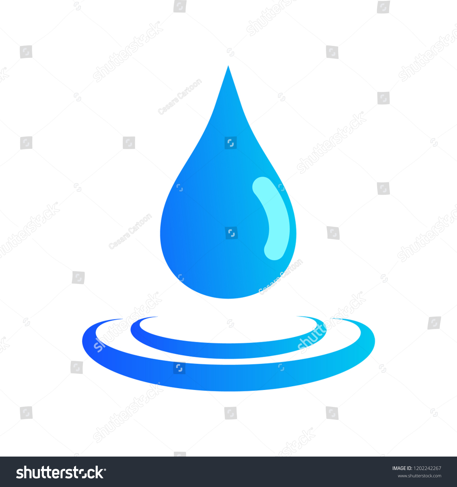 Simple Water Icon Stock Vector (Royalty Free) 1202242267