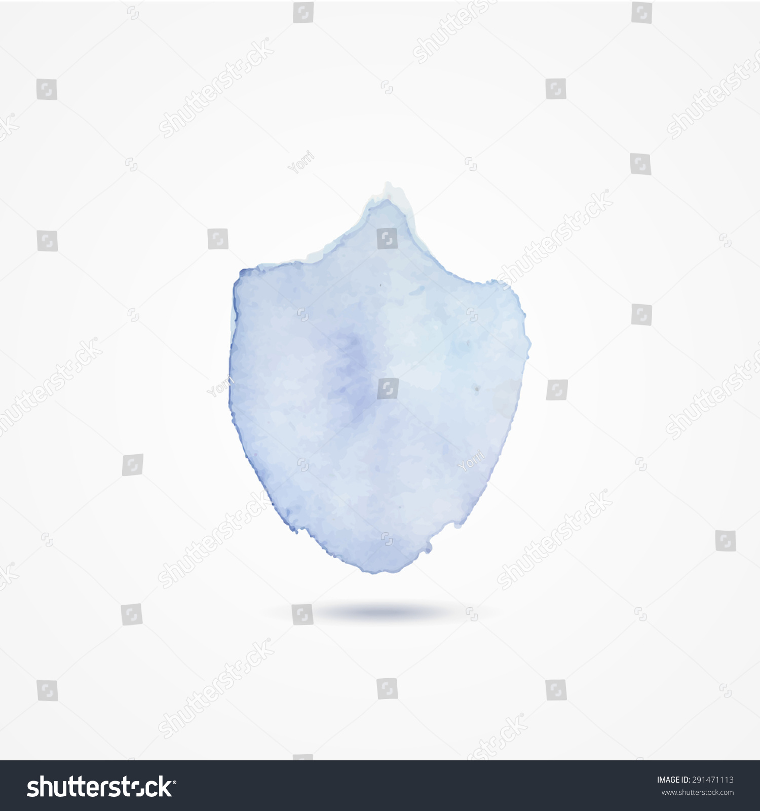 Simple Watercolor Drop Shield Background Vector Stock Vector (Royalty ...