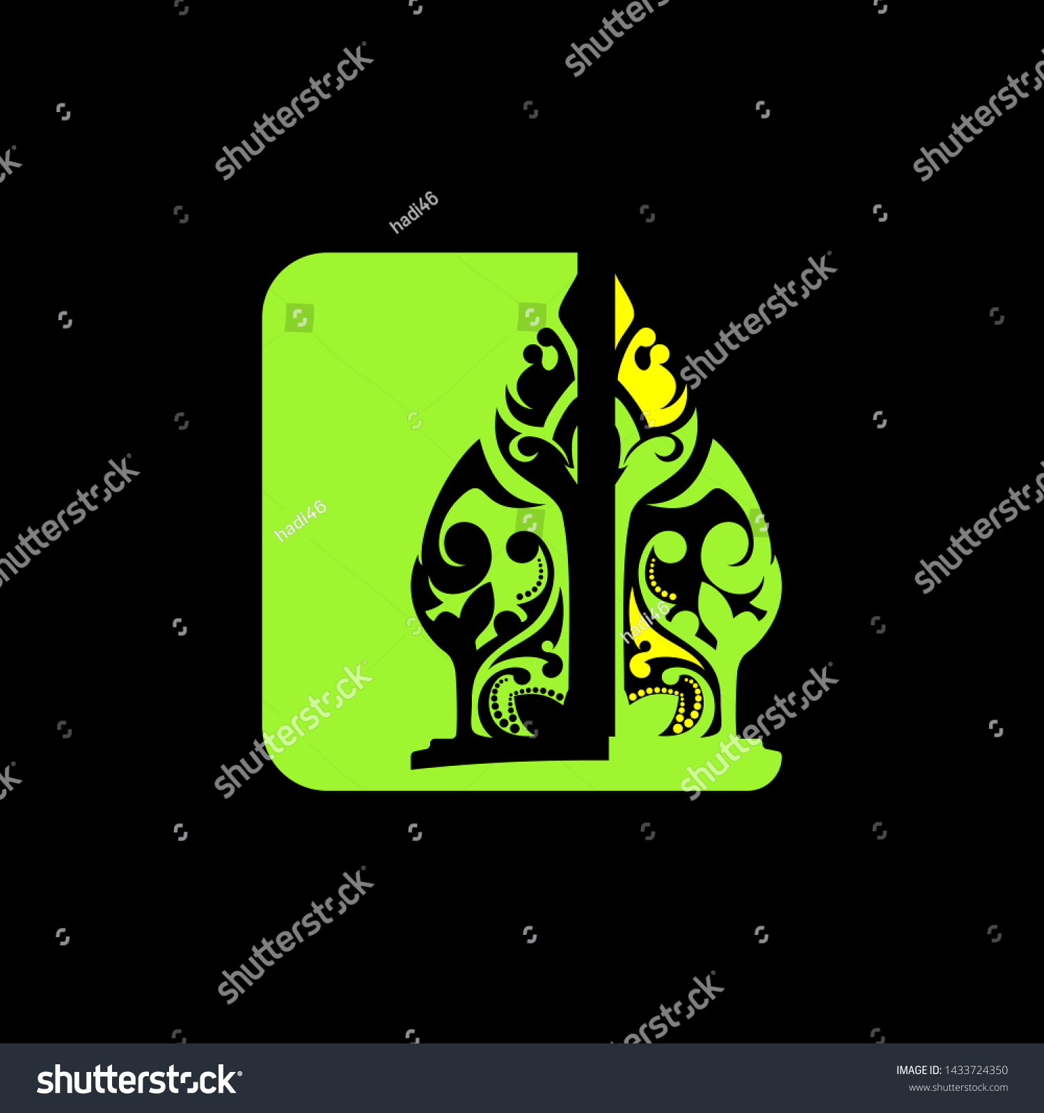 Simple Wayang Gate Vector Logo Stock Vector (Royalty Free) 1433724350