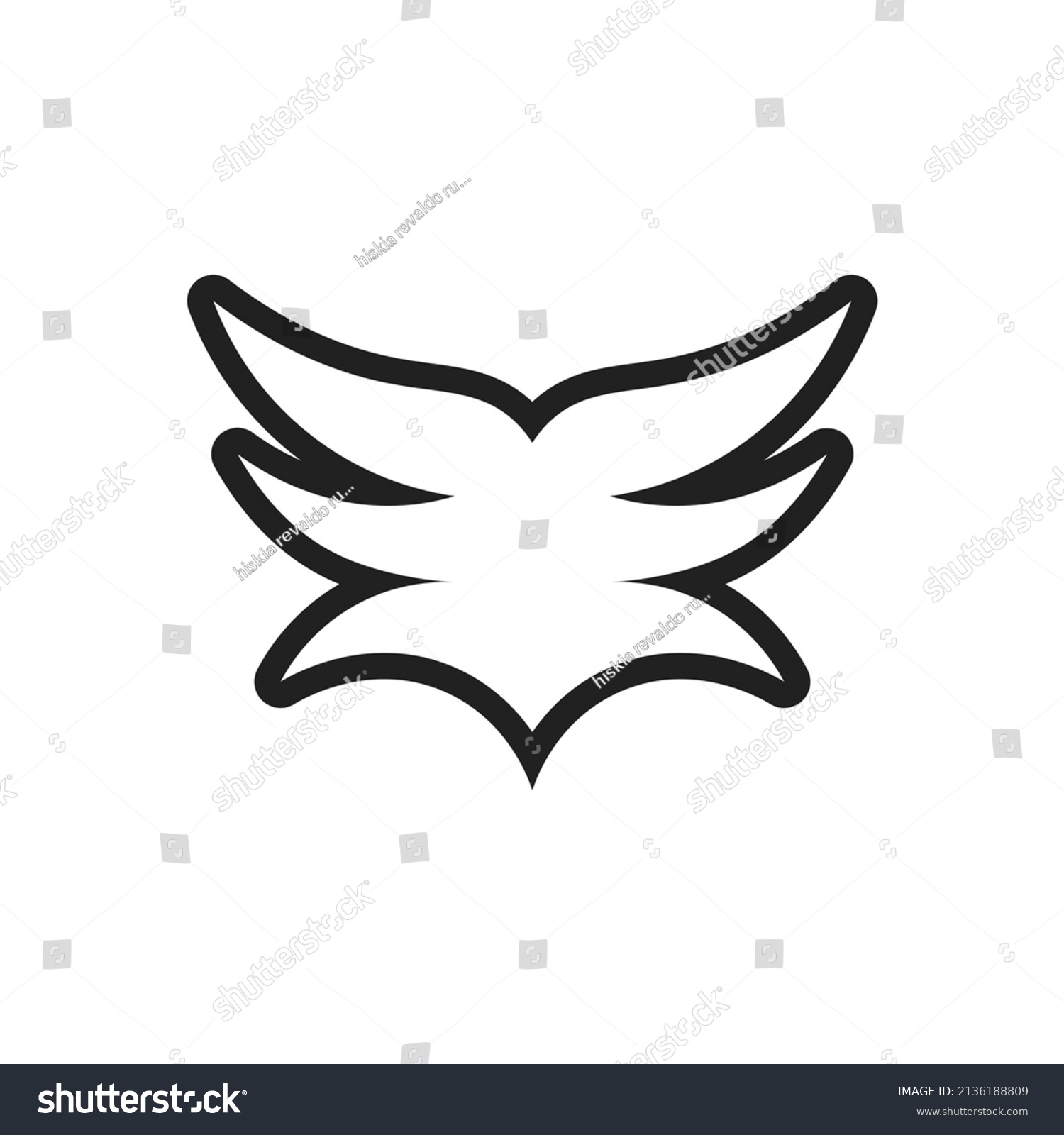 Simple Wing Logo Design Vector Design Stock Vector (Royalty Free ...