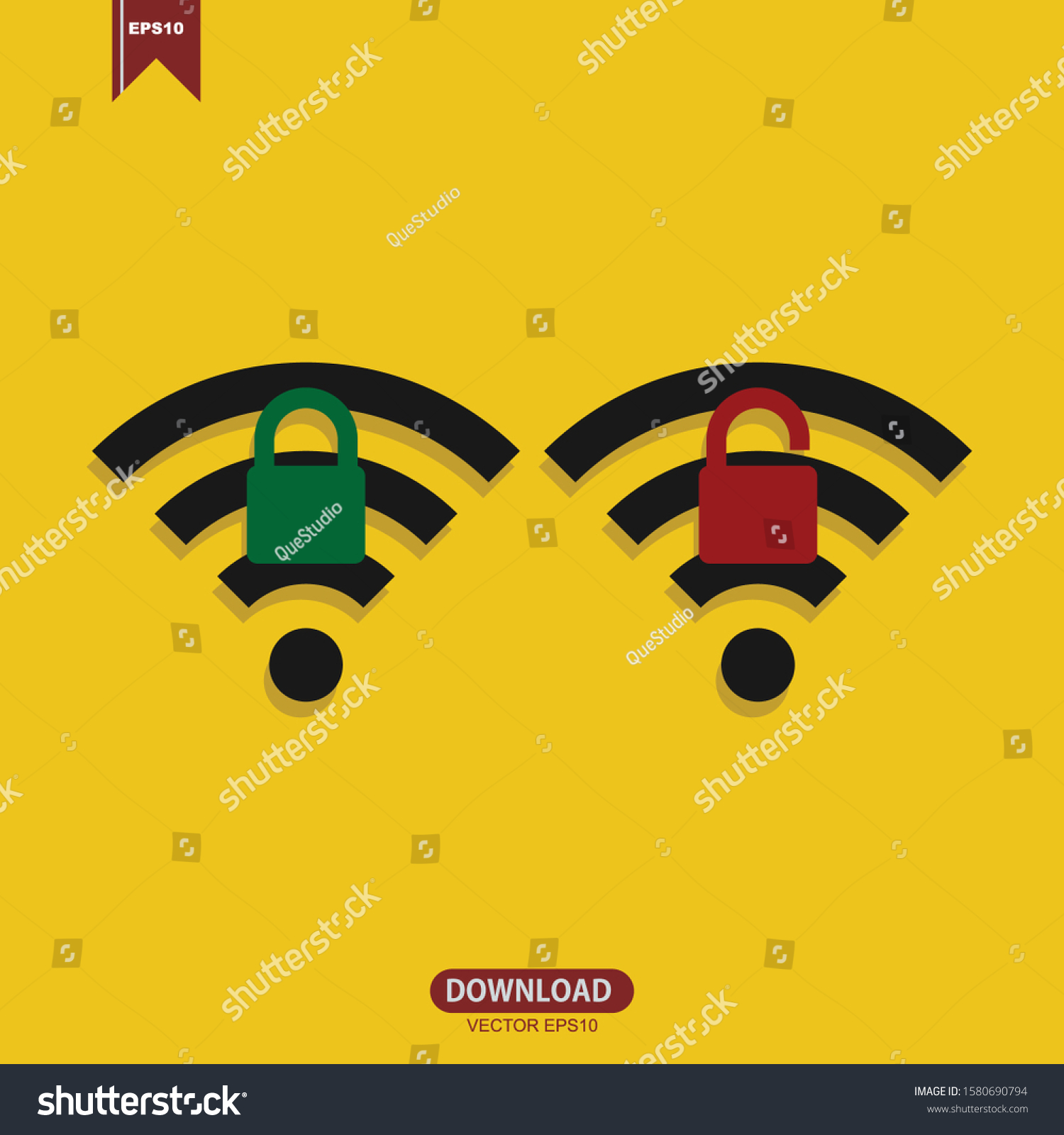 Simple Wireless Network Concept Logo Vector Stock Vector (Royalty Free ...