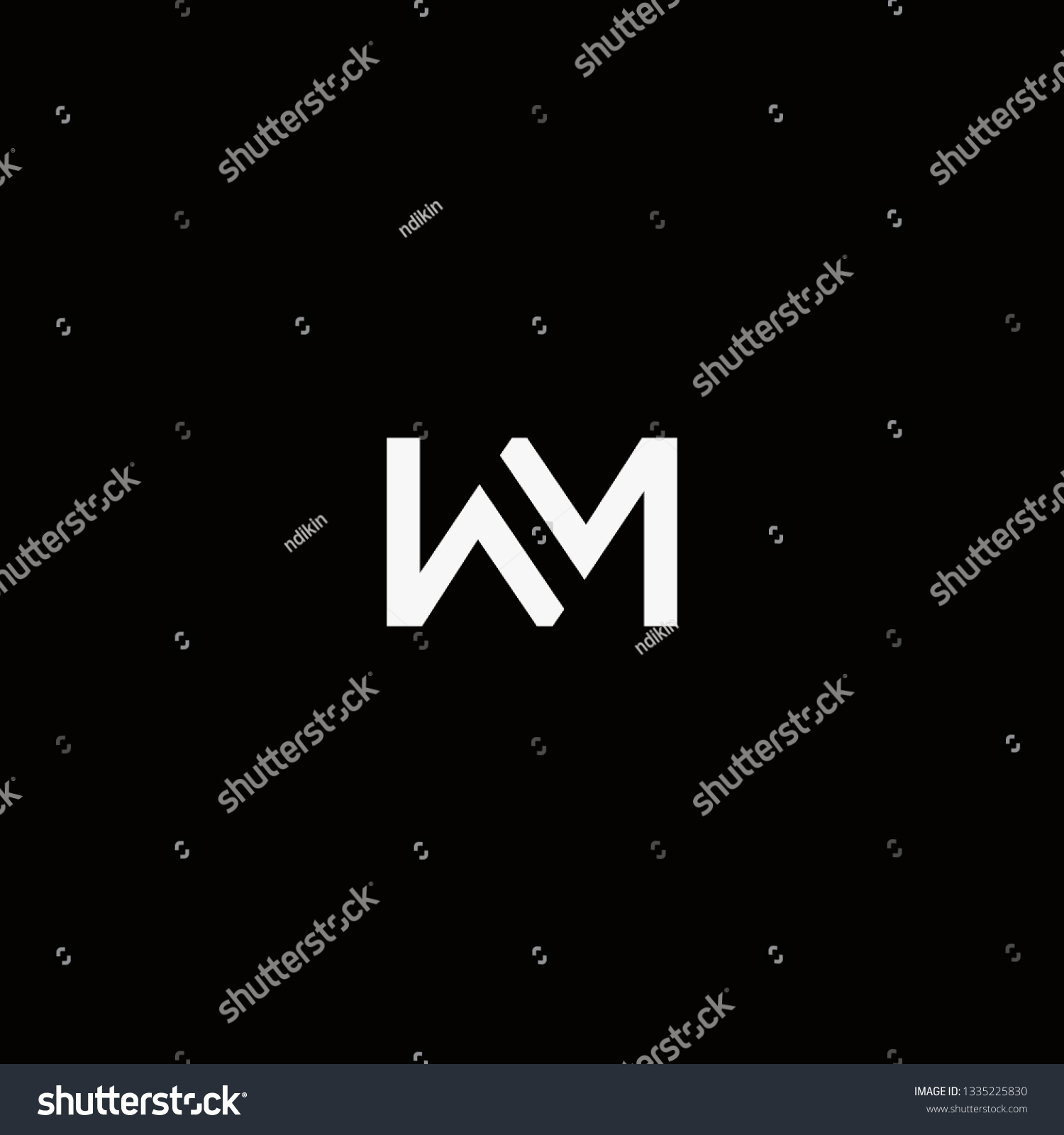 Simple Wm Logo: vector de stock (libre de regalías) 1335225830 ...