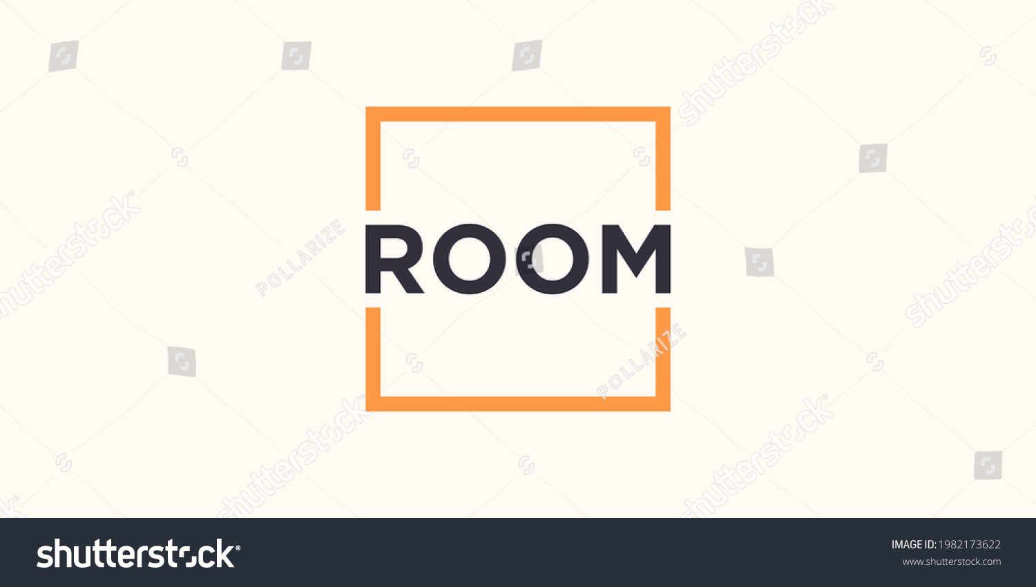 Simple Work Mark Room Logo Design Stock Vector (Royalty Free ...