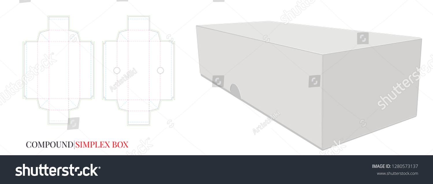 Simplex Box Template Vector Die Cut 스톡 벡터(로열티 프리) 1280573137 | Shutterstock