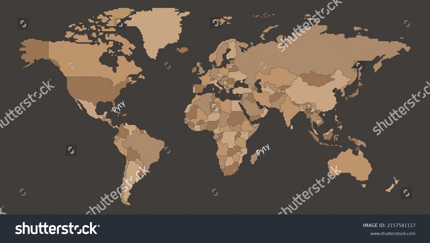 Simplified Blank Smooth Border World Map Stock Vector (Royalty Free ...