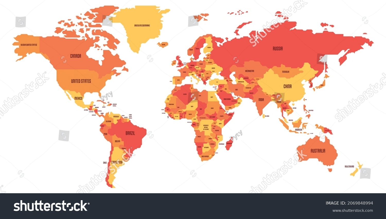 9,002 World map countries simplified Images, Stock Photos & Vectors ...