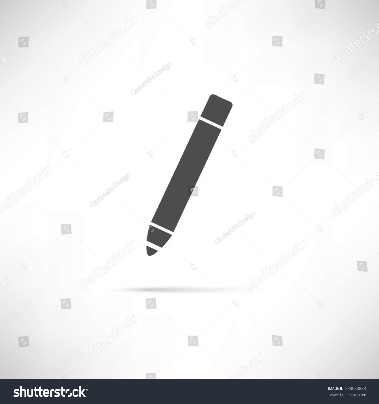 Simply Pencil Icon Creative Ui Element Stock Vector (Royalty Free ...