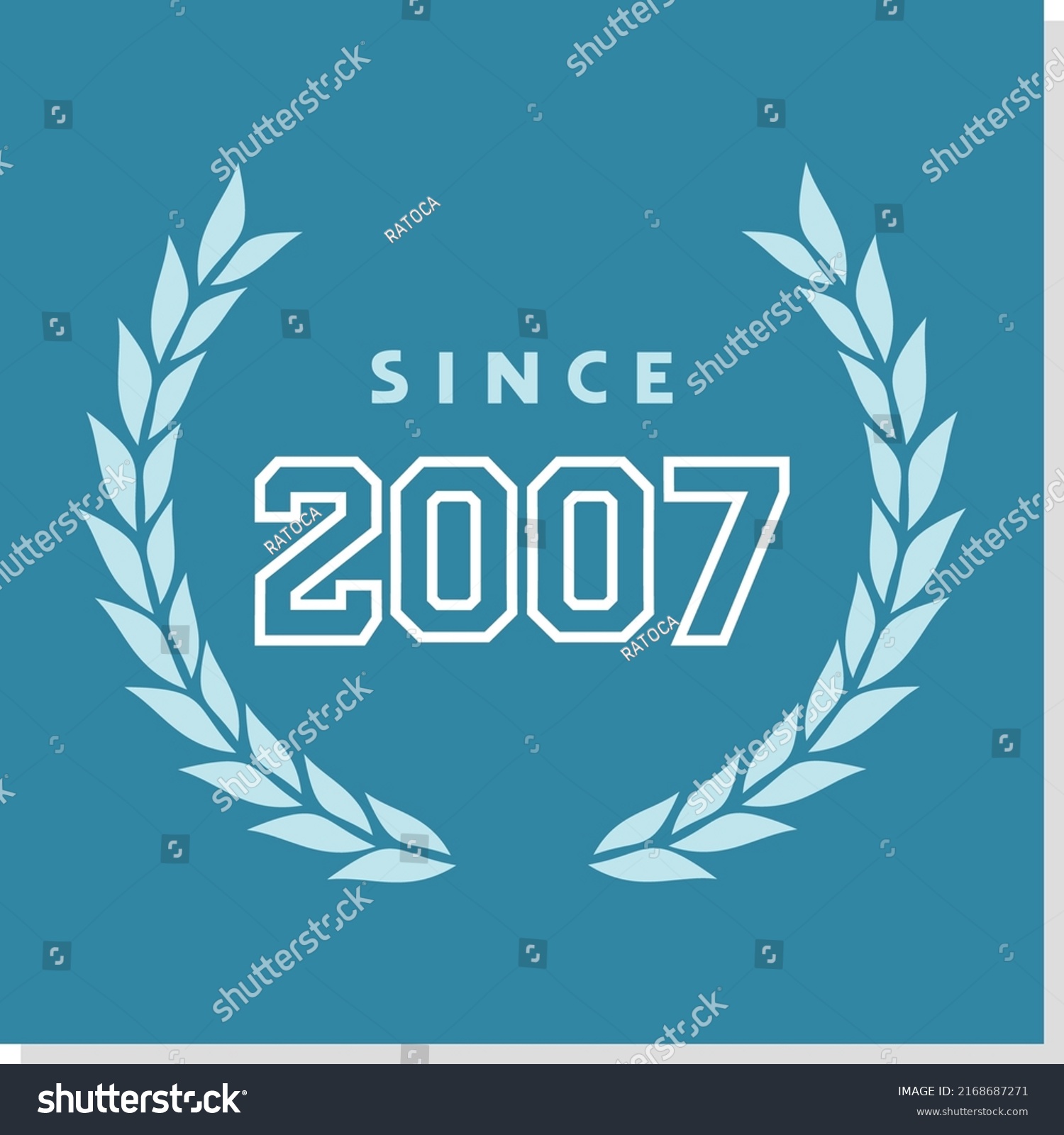 Since 2007 Elegant Emblem Design Stock Vector (Royalty Free) 2168687271 ...