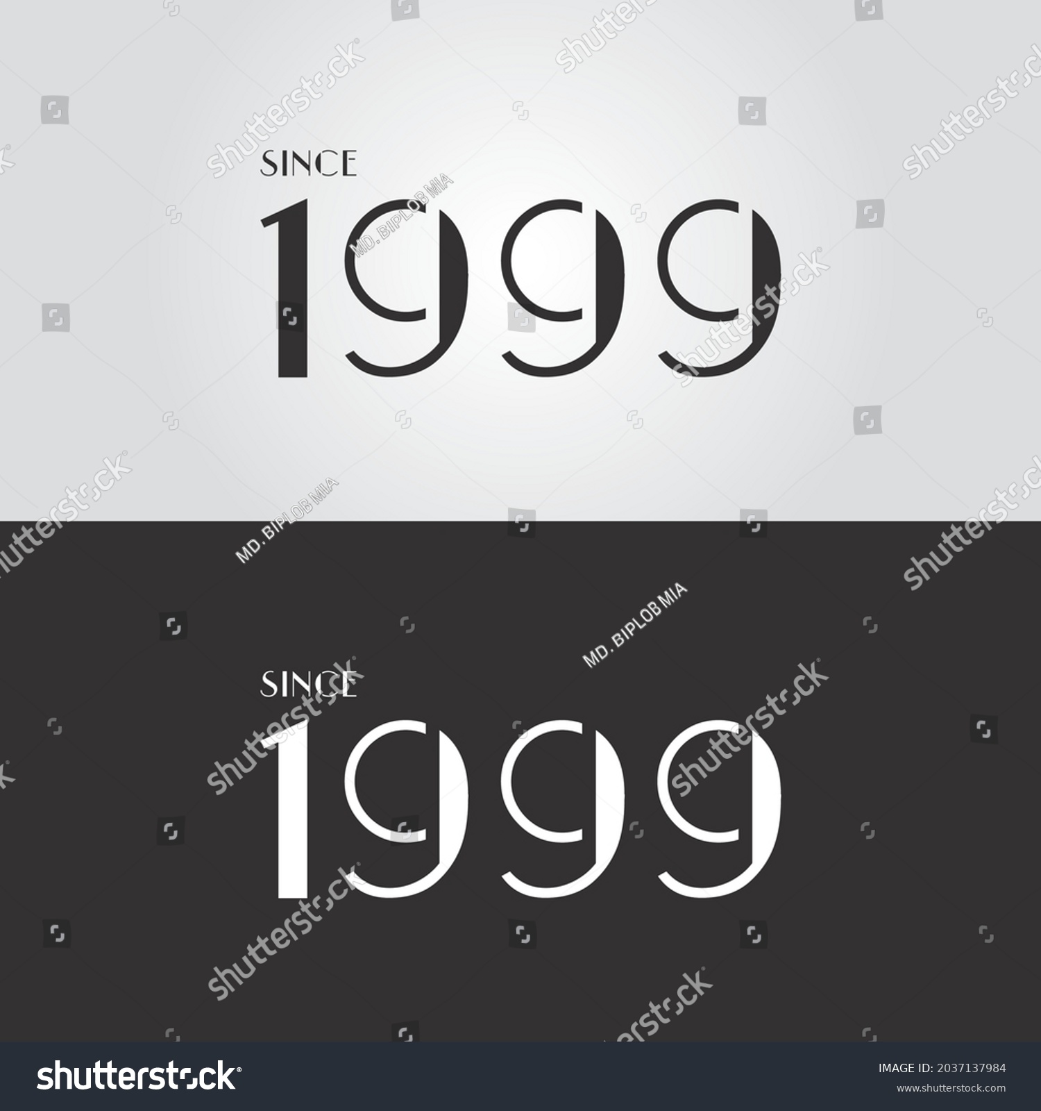 Since 1999 Retro Vintage Vector Design Stock Vector (Royalty Free ...