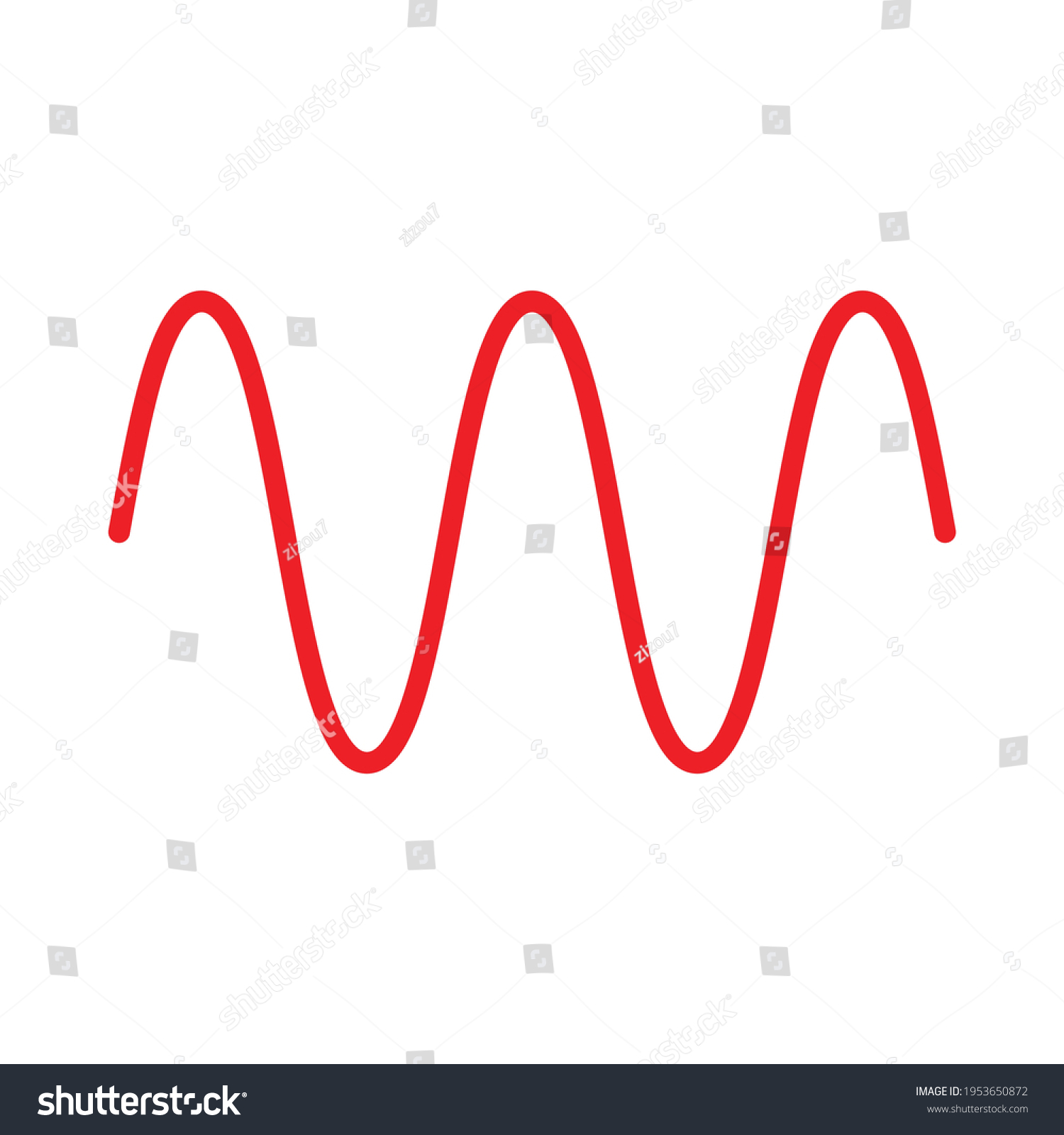 Sine Wave Sinusoidal Waveform Stock Vector (Royalty Free) 1953650872