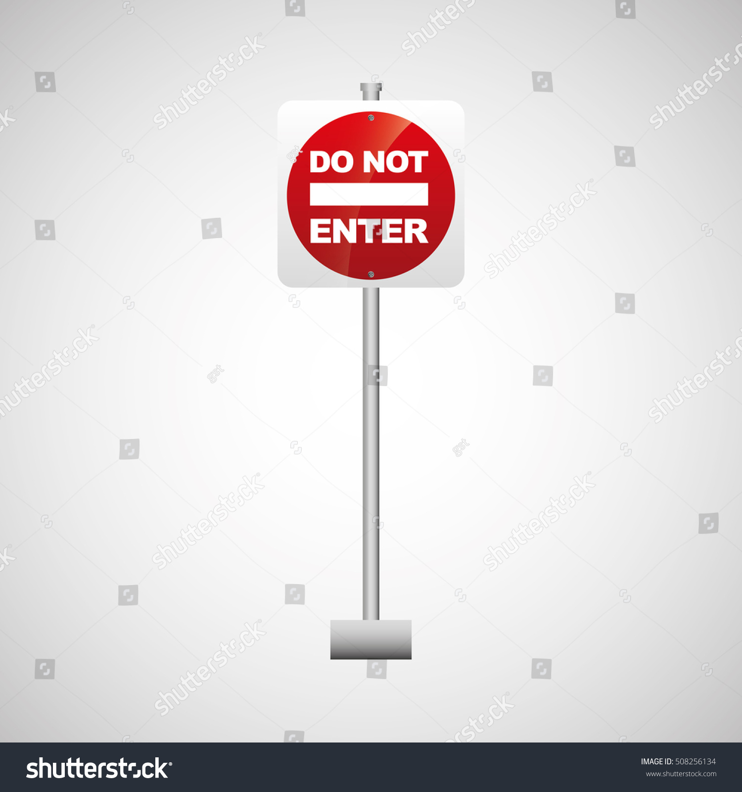 Sing Red Do Not Enter Icon Stock Vector (Royalty Free) 508256134