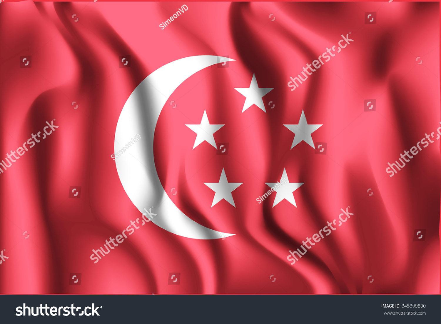 Singapore Variant Flag Rectangular Shape Icon Stock Vector (Royalty ...