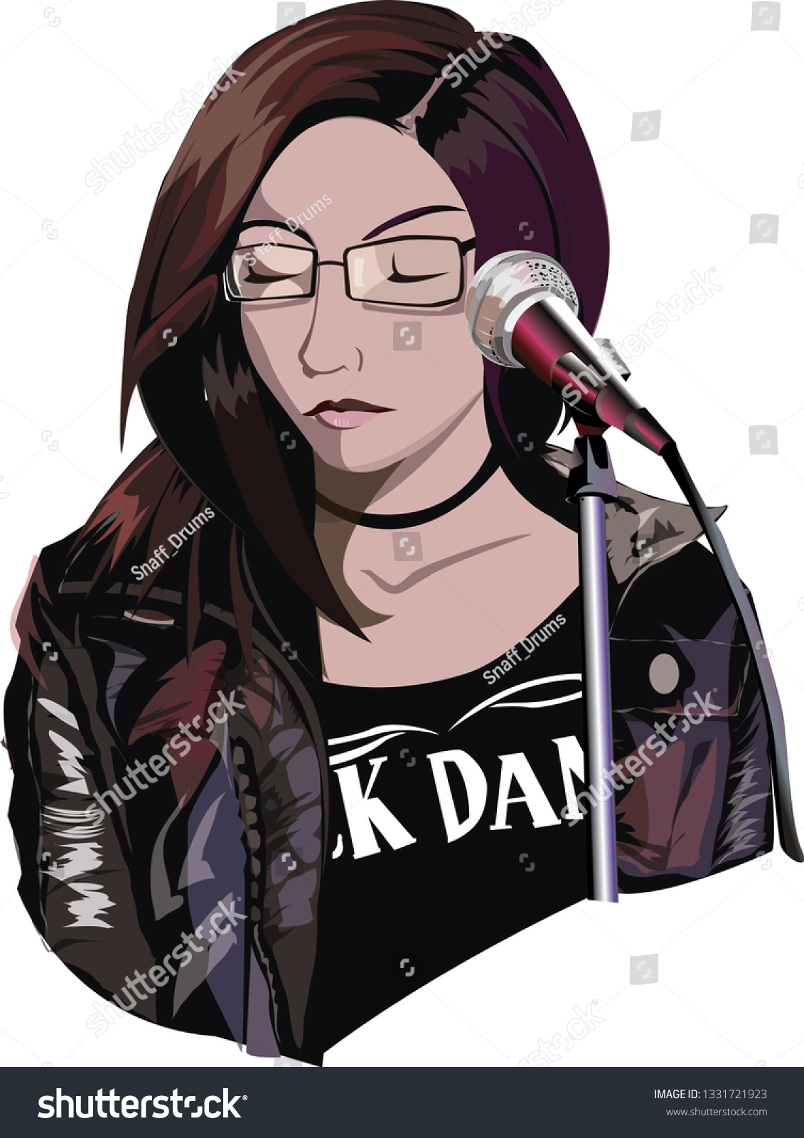 Singer Girl Vector Stock Vector (Royalty Free) 1331721923 | Shutterstock