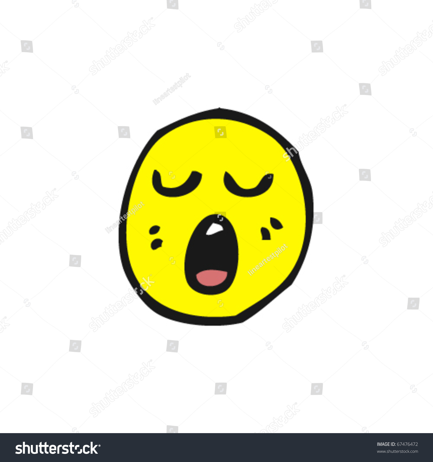 Singing Face Cartoon Stock Vector (Royalty Free) 67476472 | Shutterstock