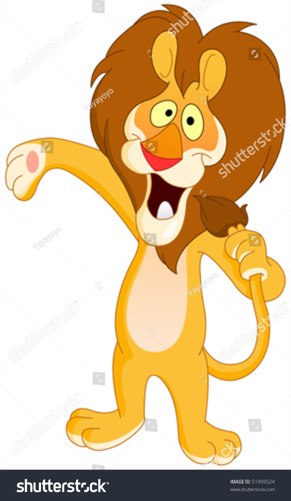 Singing Lion Stock Vector (Royalty Free) 51995524