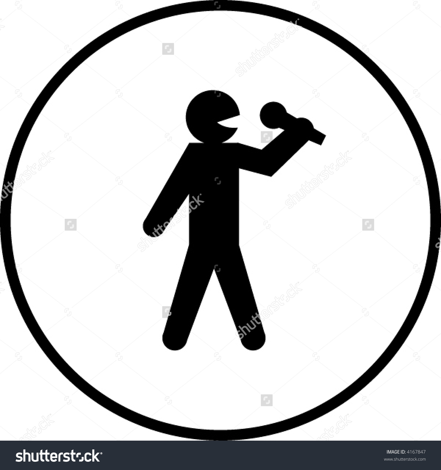 Singing Symbol Stock Vector Illustration 4167847 : Shutterstock
