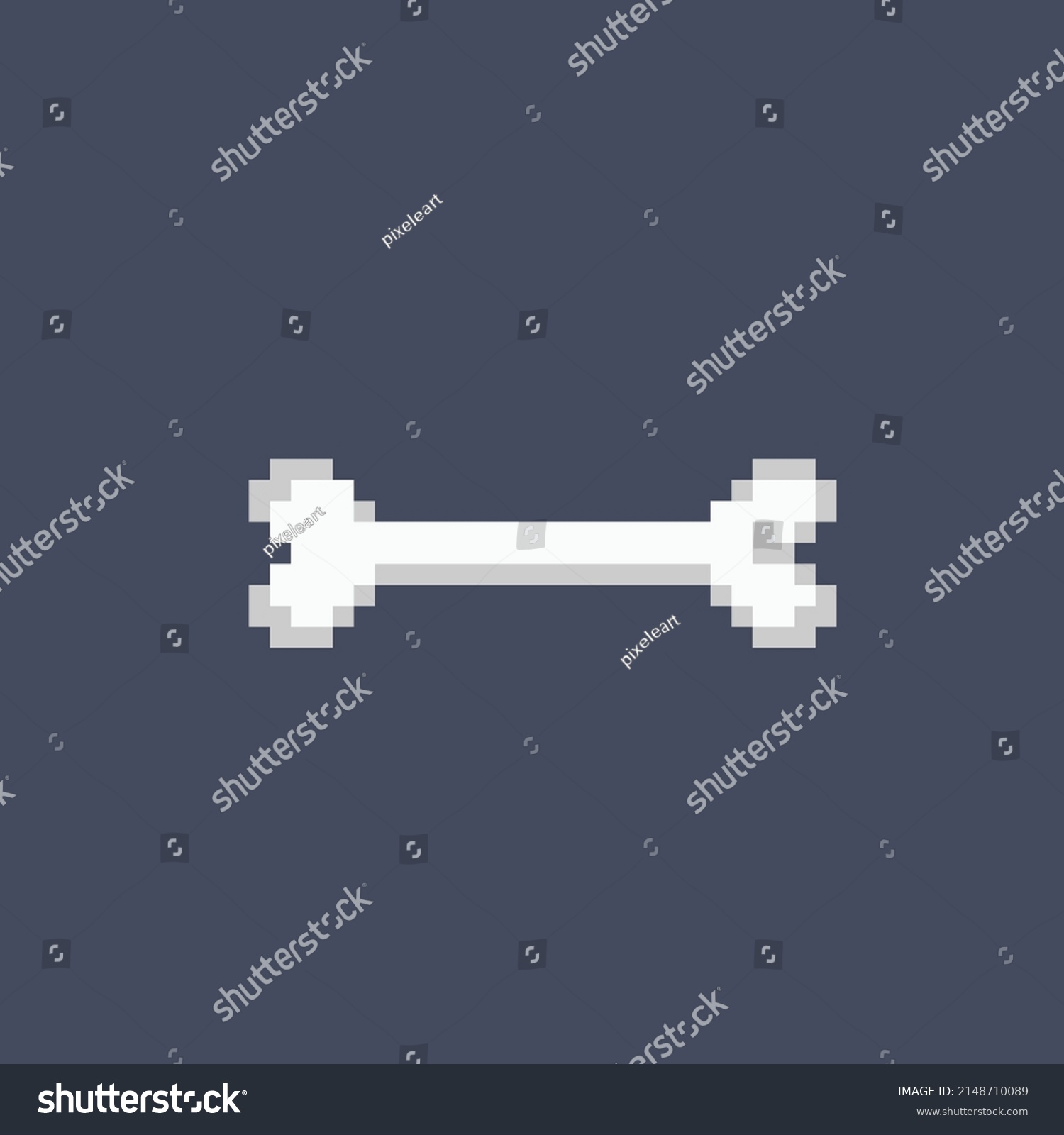 Single Bone Pixel Art Style Stock Vector (Royalty Free) 2148710089 ...