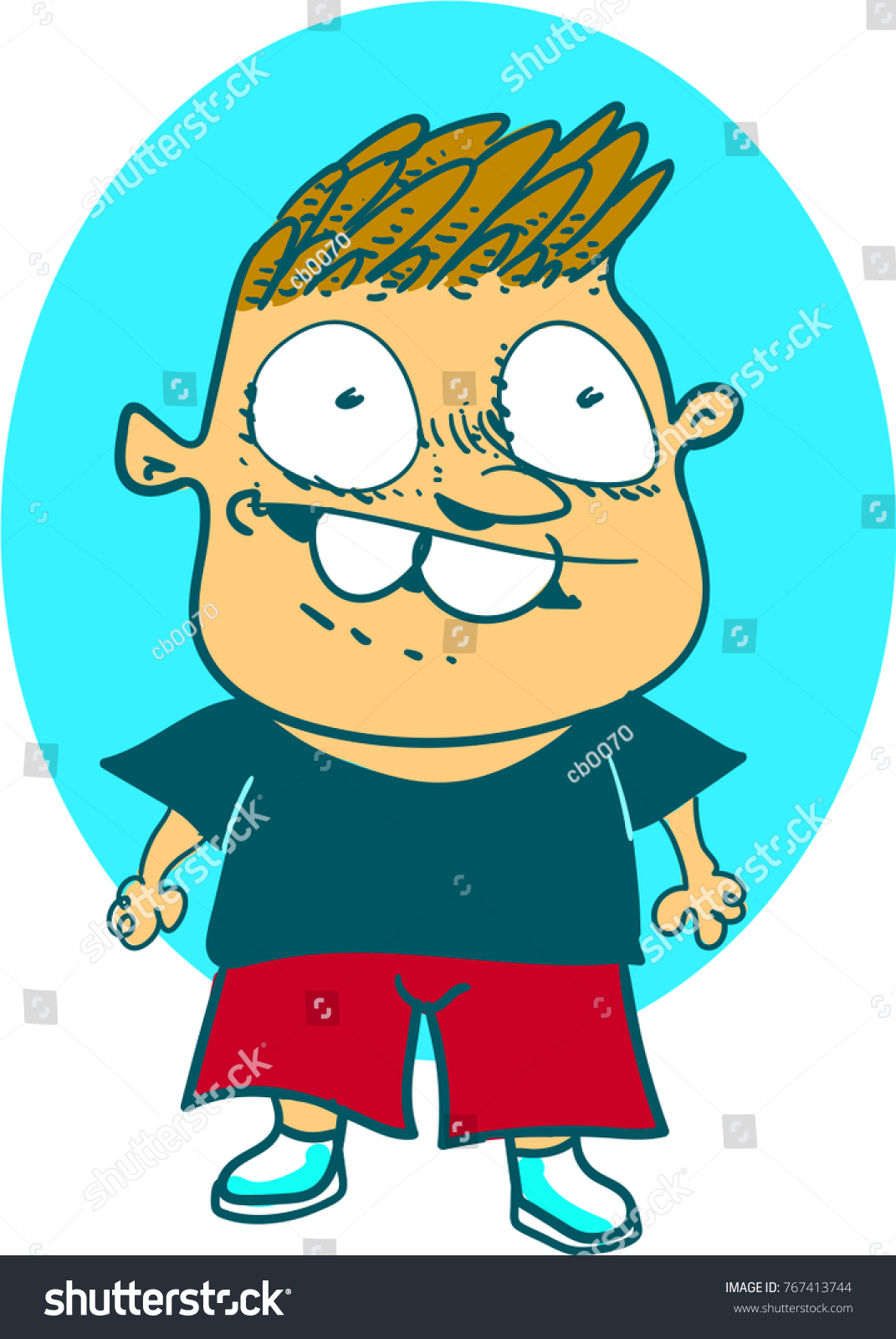 Single Boy Cartoon Vector Illustration 스톡 벡터(로열티 프리) 767413744 ...