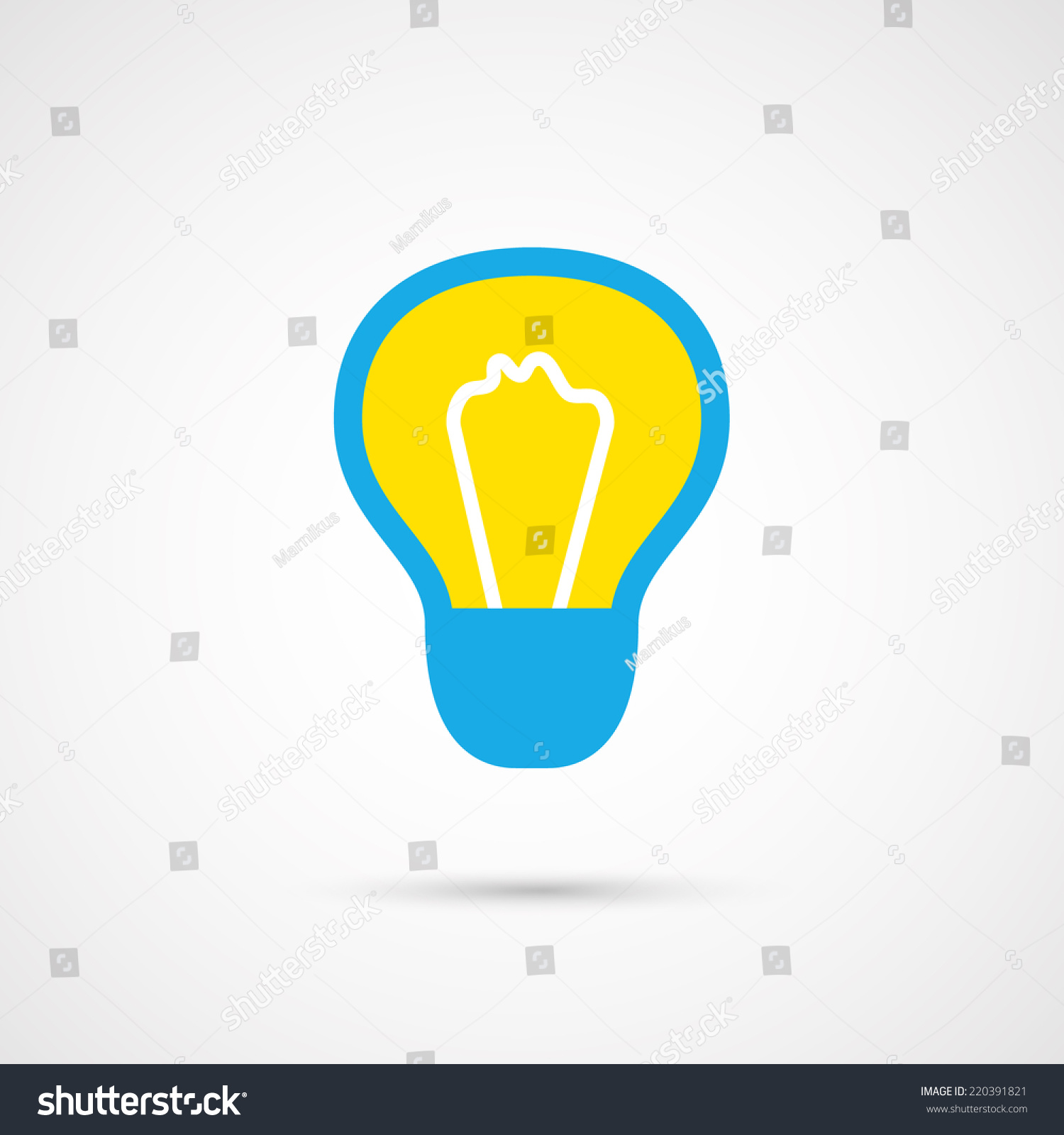 Single Color Light Bulb Stock Vector (Royalty Free) 220391821 ...