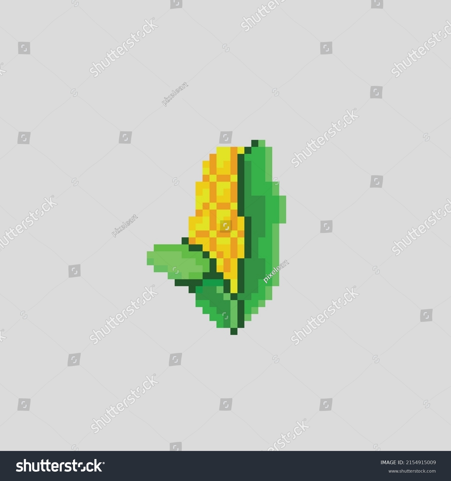 Single Corn Pixel Art Style Stock Vector (Royalty Free) 2154915009 ...