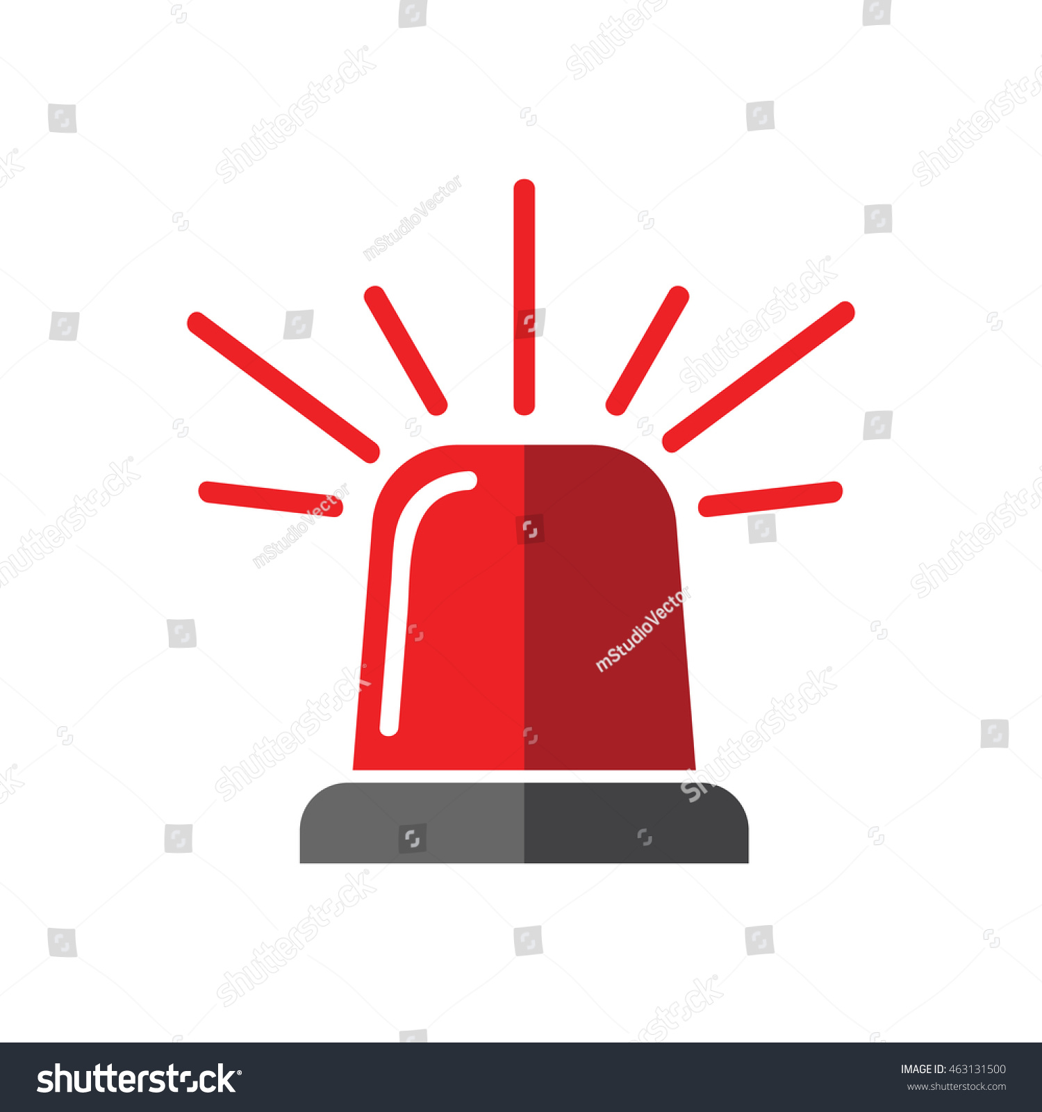 Single Design Element Demonstrating Red Flasher Stock Vector (Royalty ...