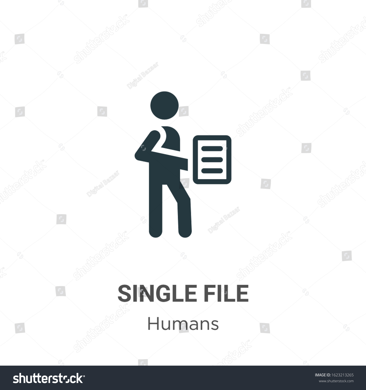 Single File Glyph Icon Vector On Stock Vector (Royalty Free) 1623213265 ...