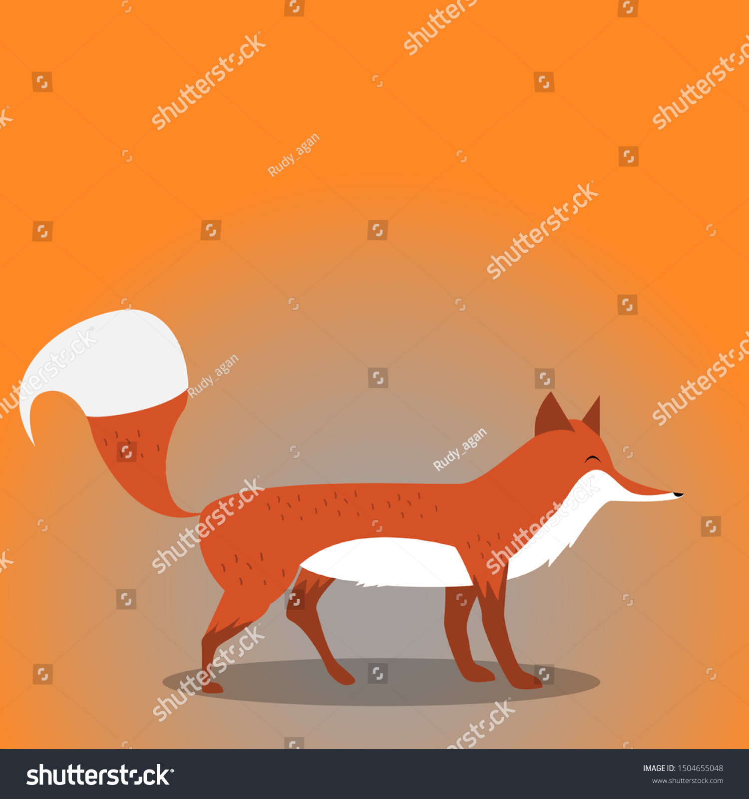 Single Fox Vector Animal Isolated Design Stock Vector (Royalty Free ...