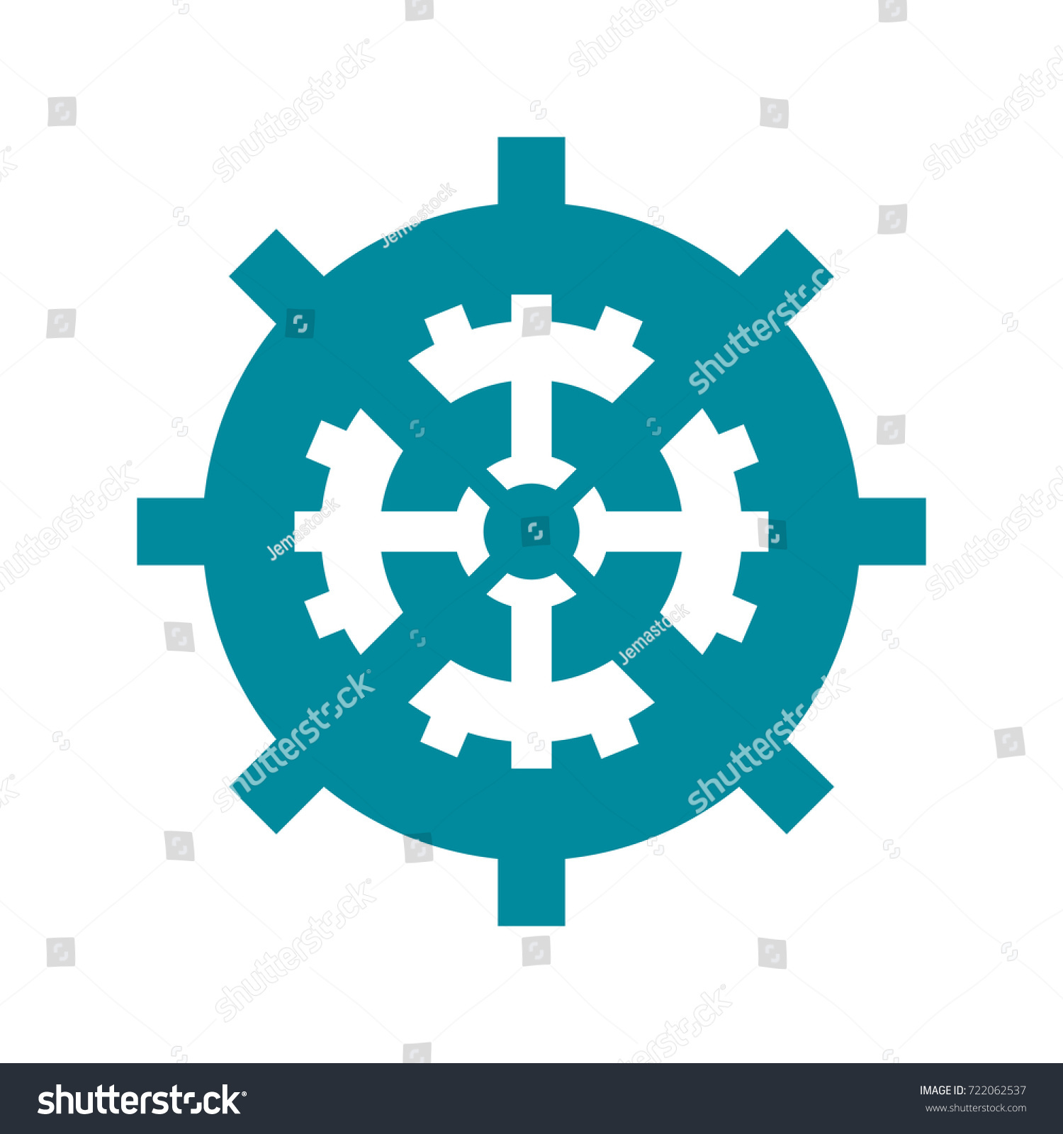 Single Gear Icon Image Stock Vector (Royalty Free) 722062537 | Shutterstock
