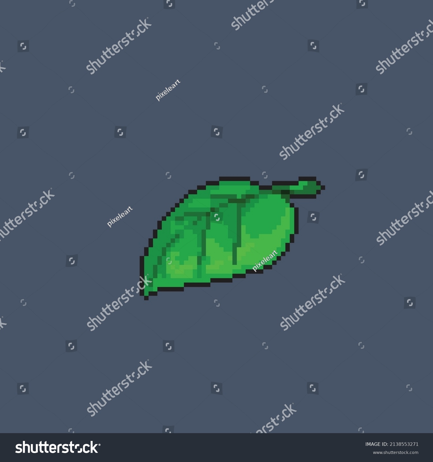 Single Leaf Pixel Style Stock Vector (Royalty Free) 2138553271 ...