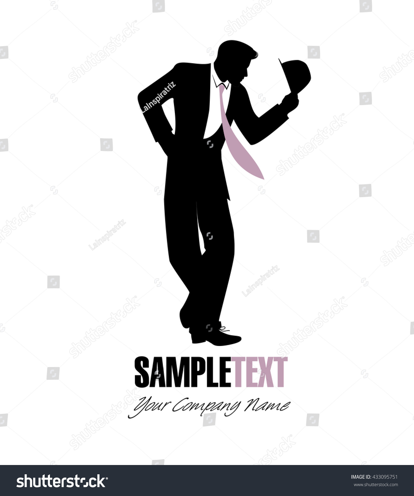 Single Man Silhouette Good Logotype Stock Vector (Royalty Free) 433095751