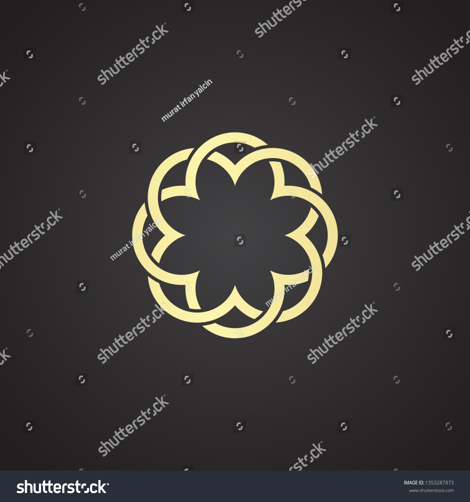 Single Motif Vector Illustration Stock Vector (Royalty Free) 1353287873