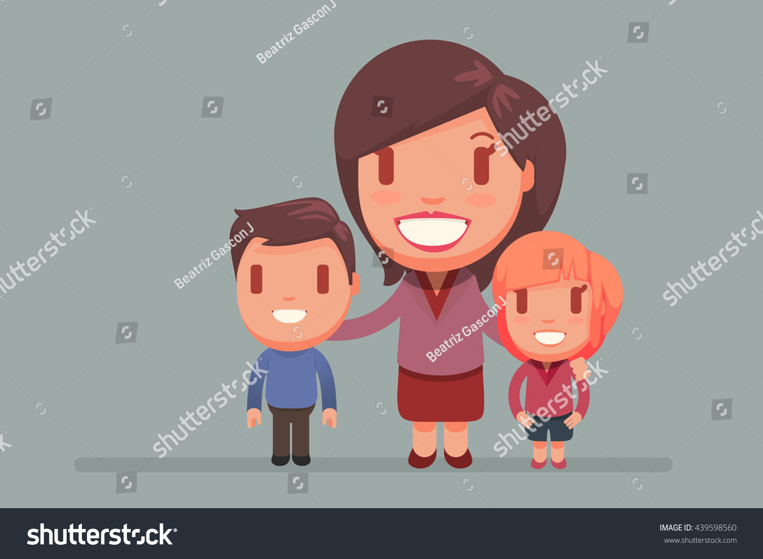 Single Parent Vector Illustration Stock Vector (Royalty Free) 439598560 ...
