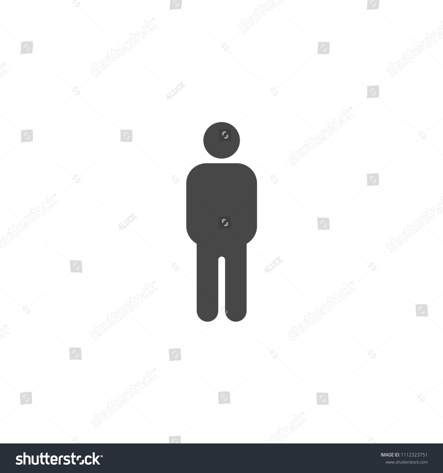 Single Person Icon Stock Vector (Royalty Free) 1112323751 | Shutterstock