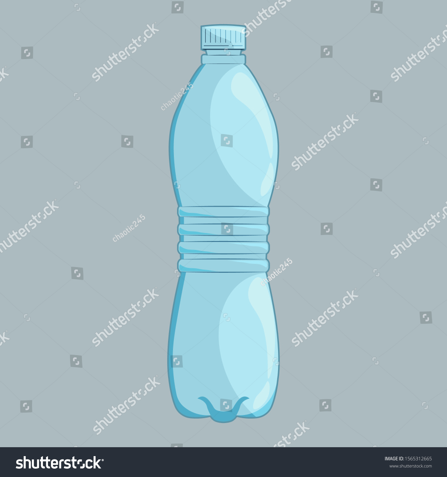 Single Use Realistic Plastic Bottle Vector Stock Vector (Royalty Free ...