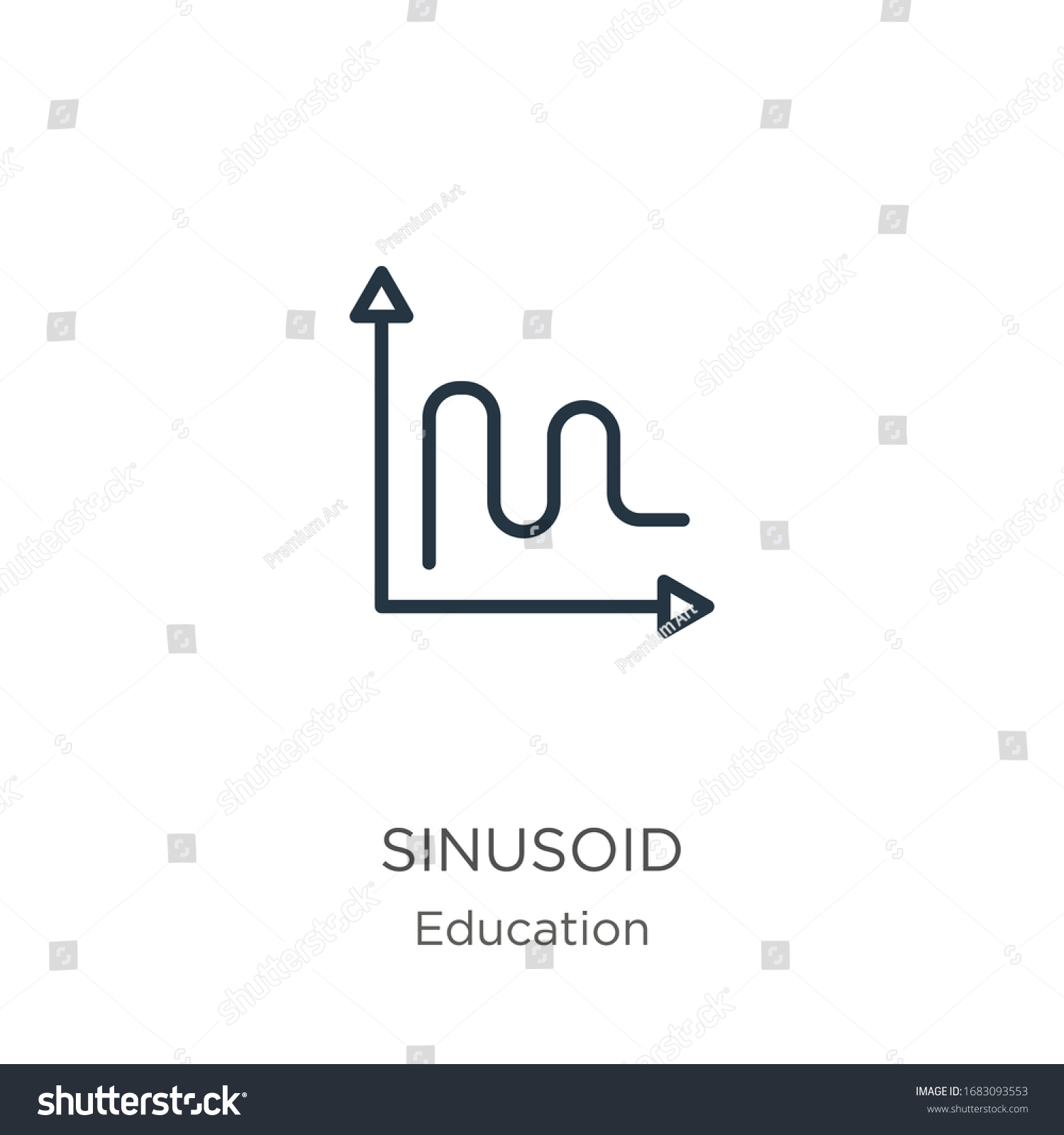 Icono Sinusoide Icono De Contorno Sinusoide Vector De Stock Libre De