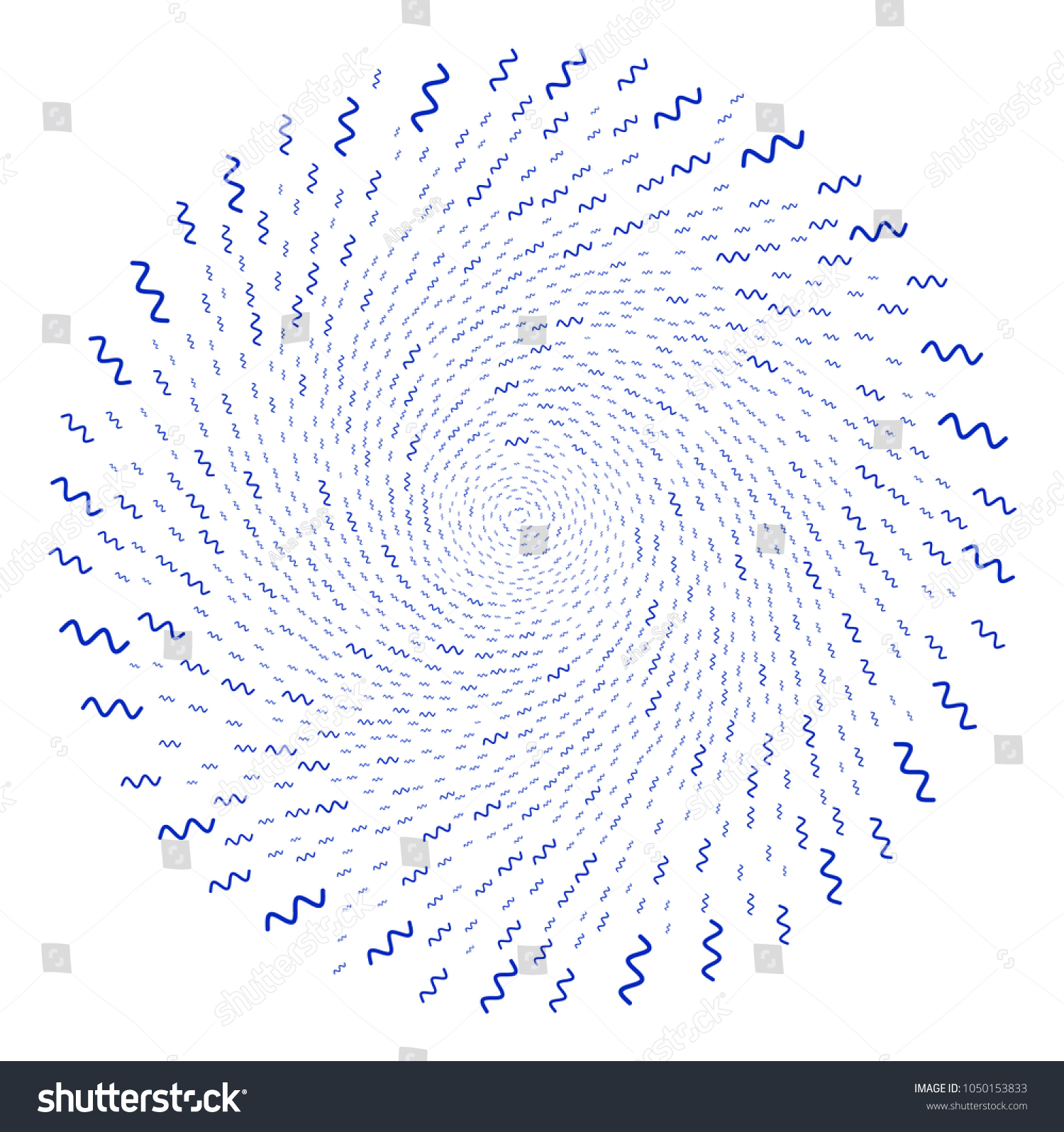 Sinusoid Wave Twirl Round Cluster Object Stock Vector (Royalty Free ...