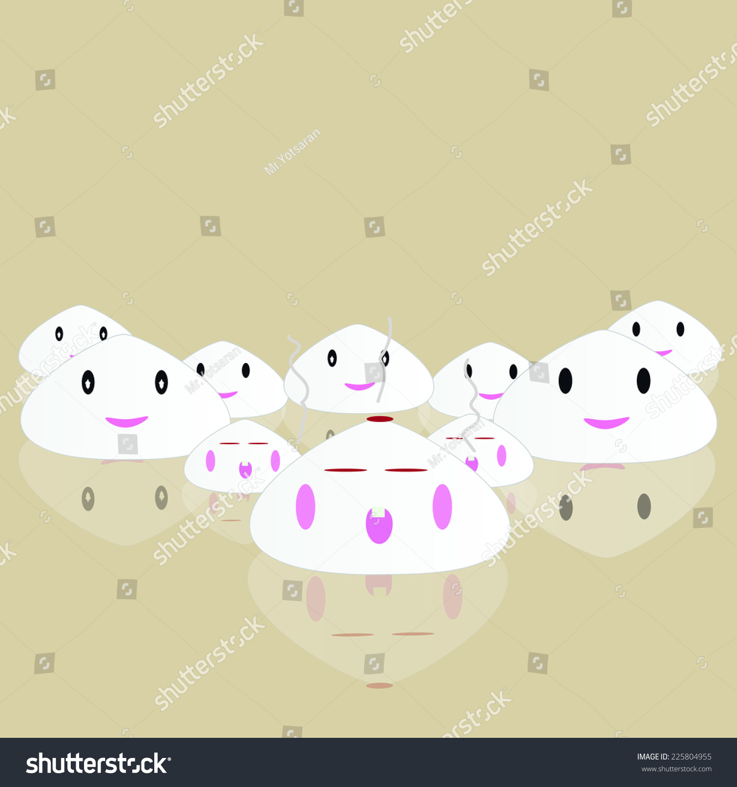 Siopao Steamed Dumplingeps 10 Stock Vector (Royalty Free) 225804955 ...