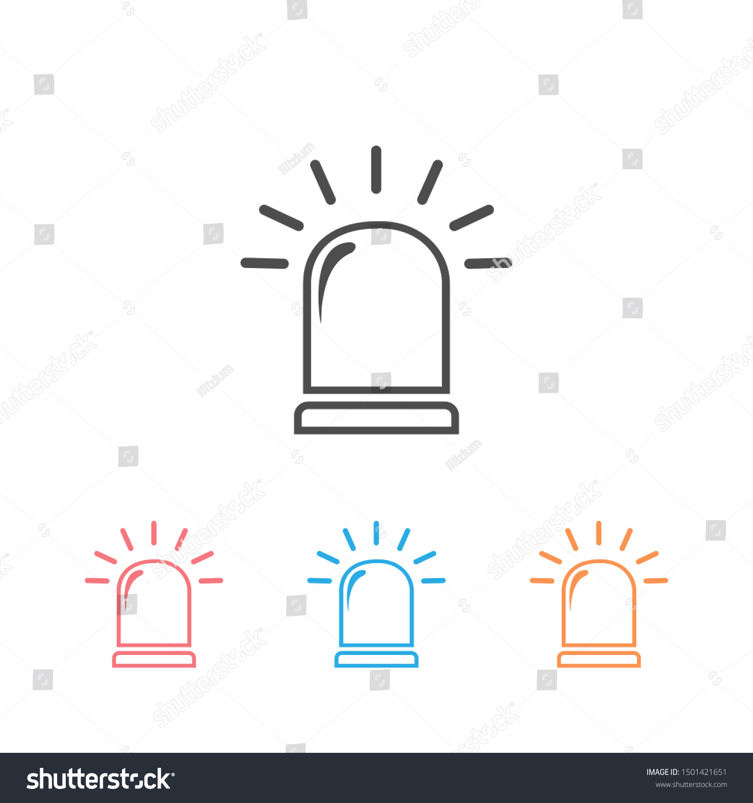Siren Icon Set Symbol Vector Stock Vector (Royalty Free) 1501421651 ...