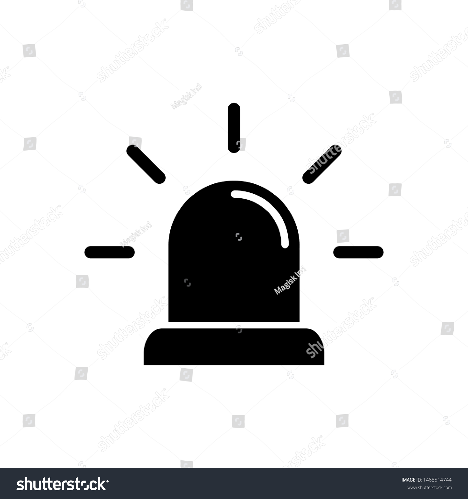 Siren Icon Symbol Vector Flat Design Stock Vector (Royalty Free) 1468514744