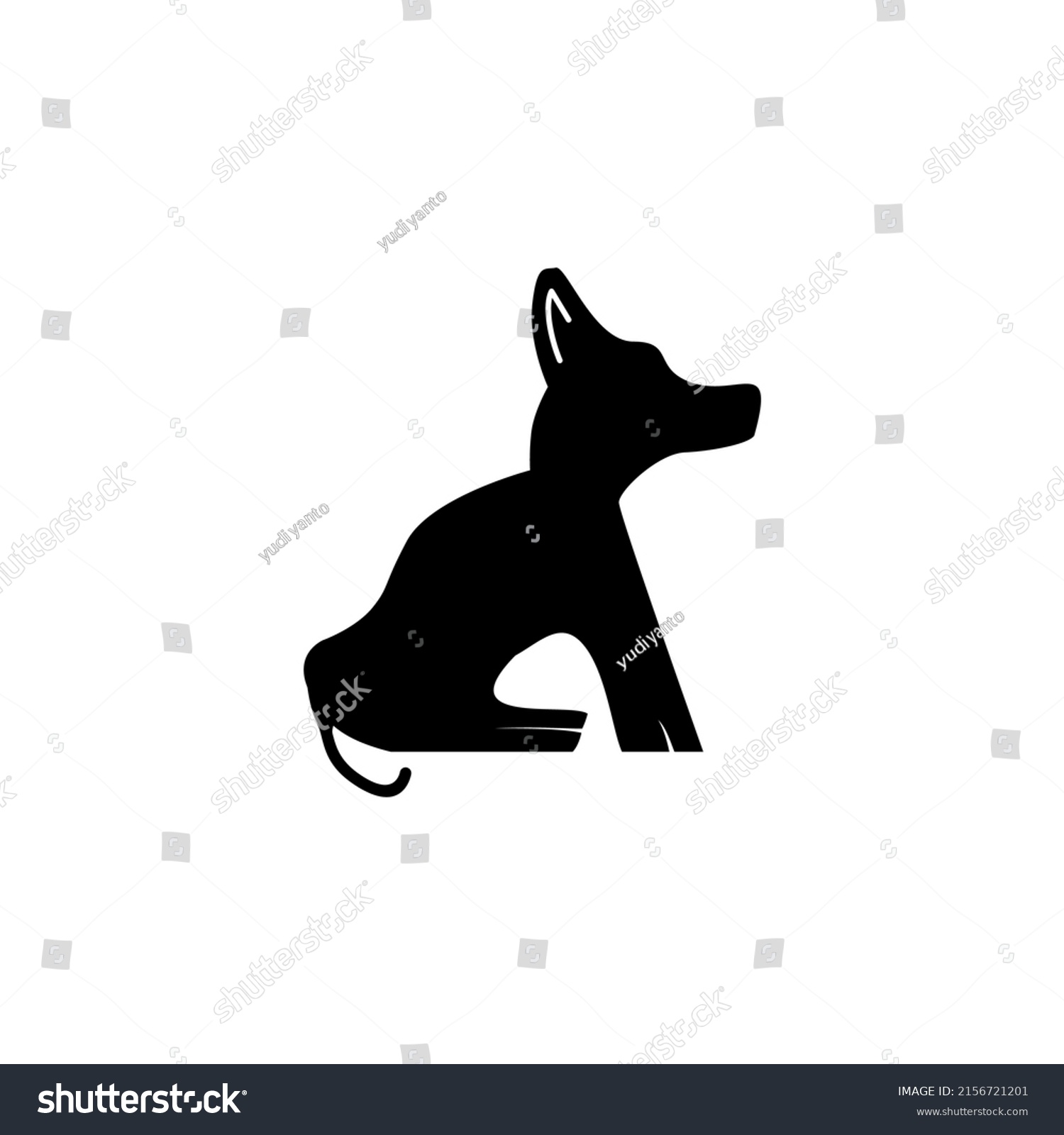 Sit Dog Silhouette Vector Logo Stock Vector (Royalty Free) 2156721201 ...