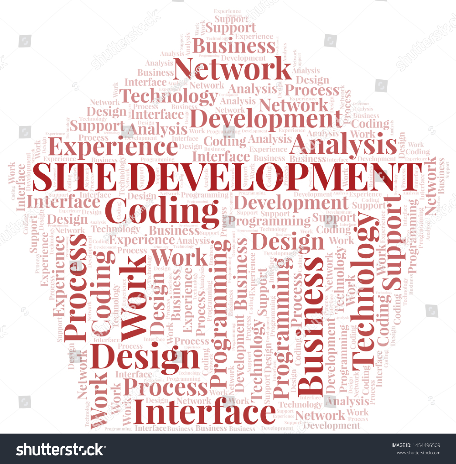 Site Development Word Cloud Wordcloud Made Stock Vector (Royalty Free ...