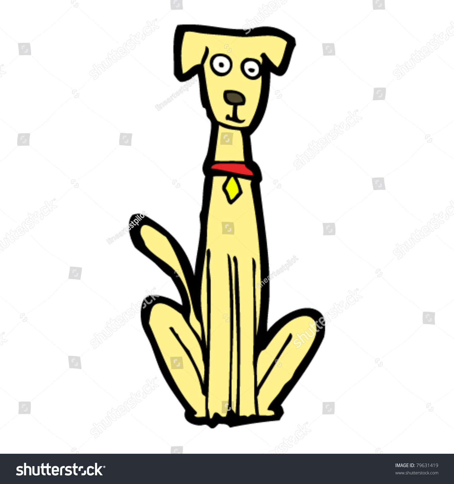 Sitting Dog Cartoon Stock Vector (Royalty Free) 79631419