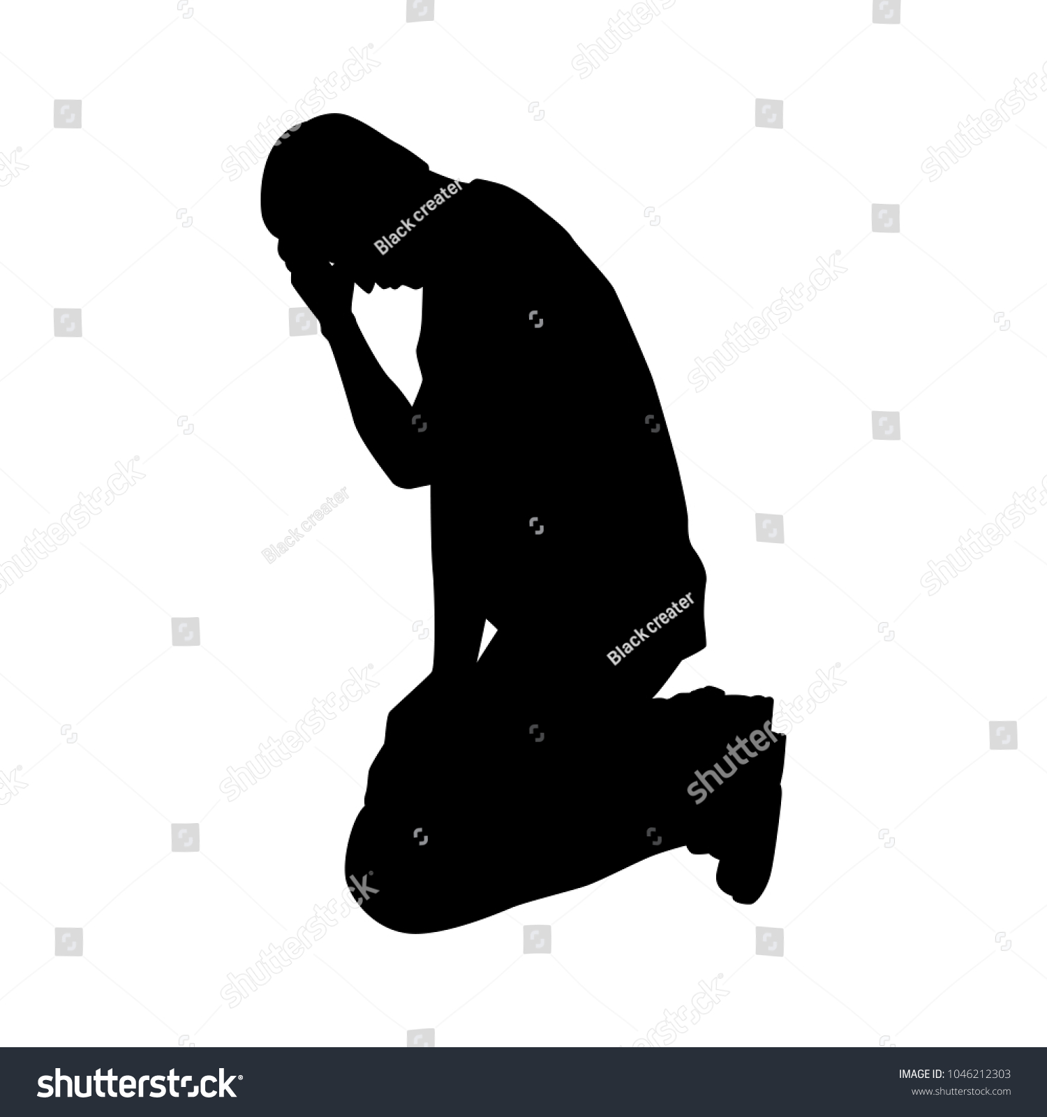 Sitting Sad Young Man Silhouette Vector: vector de stock (libre de ... Sitting Sad Young Man Silhouette Vector: vector de stock (libre de ...