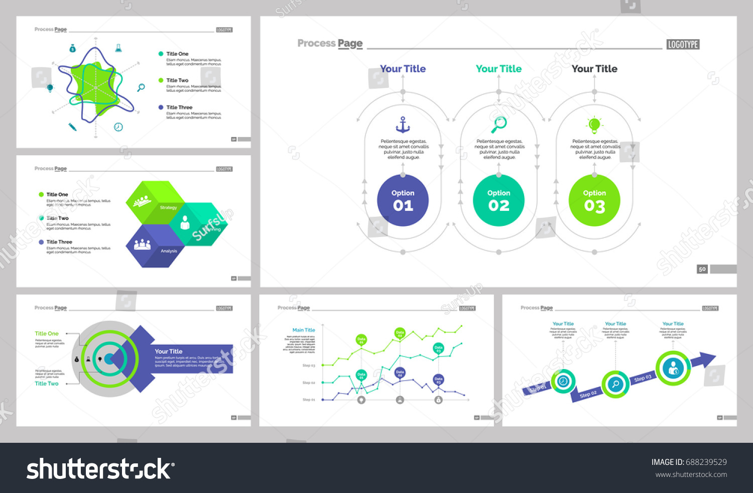 Six Banking Slide Templates Set Stock Vector (Royalty Free) 688239529 ...