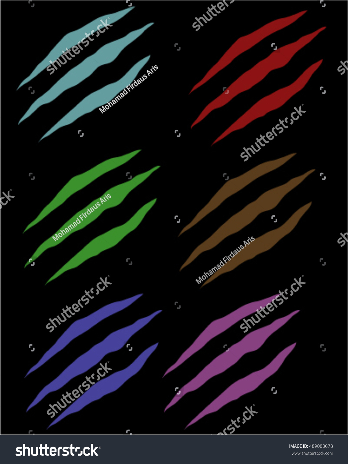 Six Claw Artvector Art Stock Vector (Royalty Free) 489088678 | Shutterstock