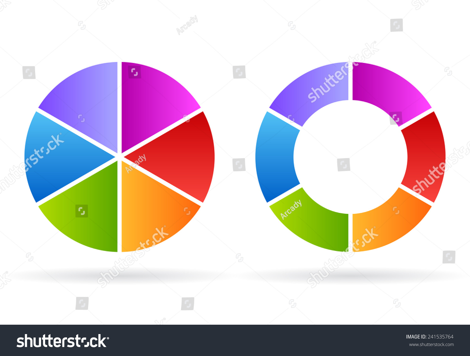 Six Segments Cycle Diagram Stock Vector (Royalty Free) 241535764