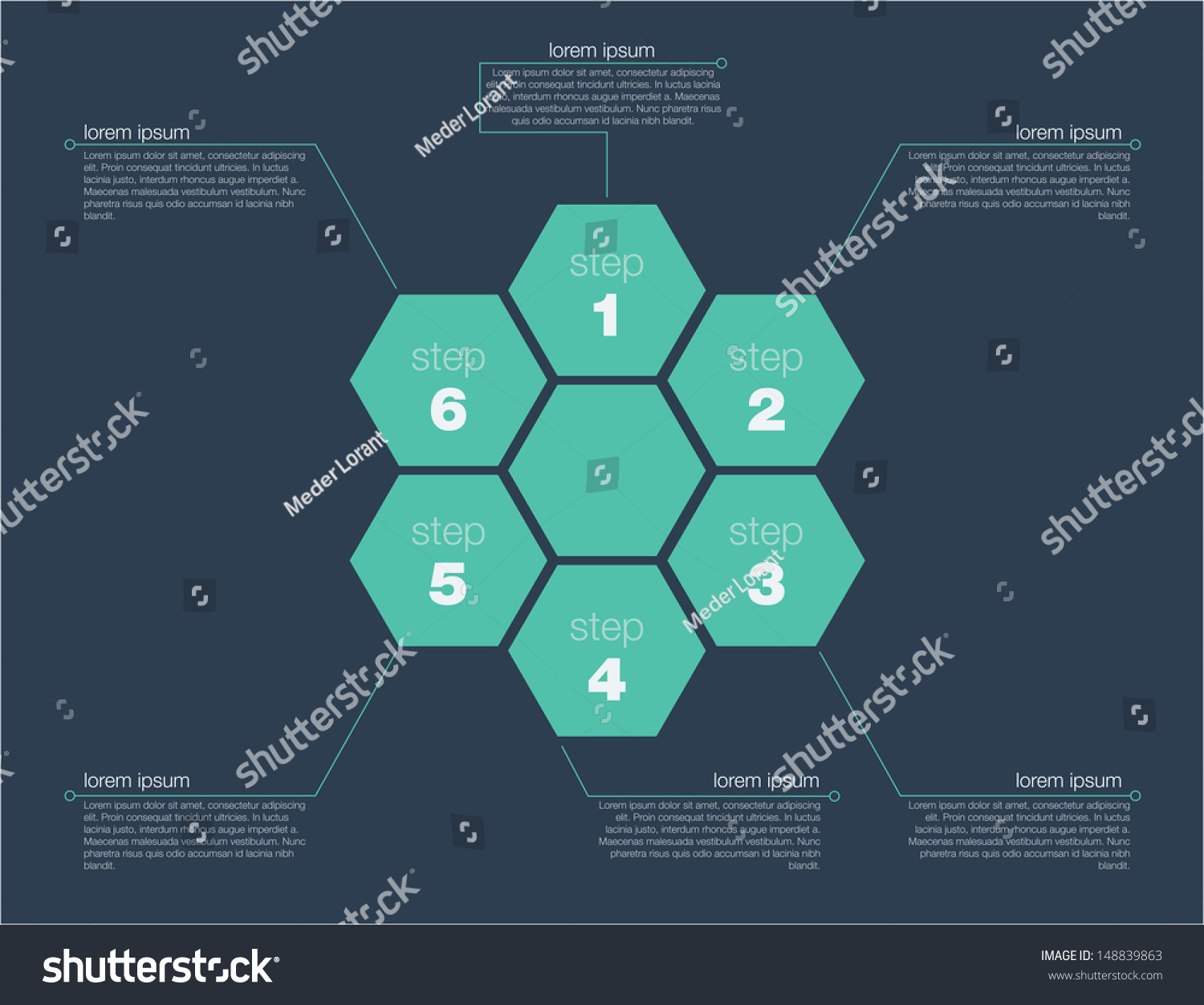 Six Step Success Concept Flat Design Stock Vector (Royalty Free) 148839863